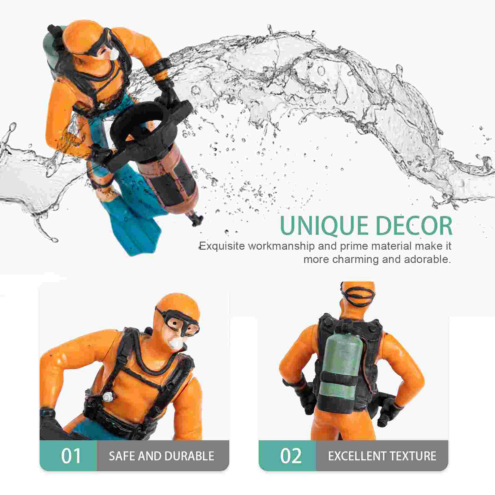 Aquarium Resin Diver Decor Simulation Frogman Mode... – Grandado