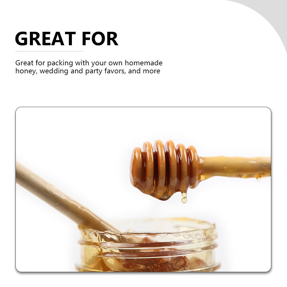 25 Pcs wooden Honey Stirrer Sticks simple Honey Di... – Grandado