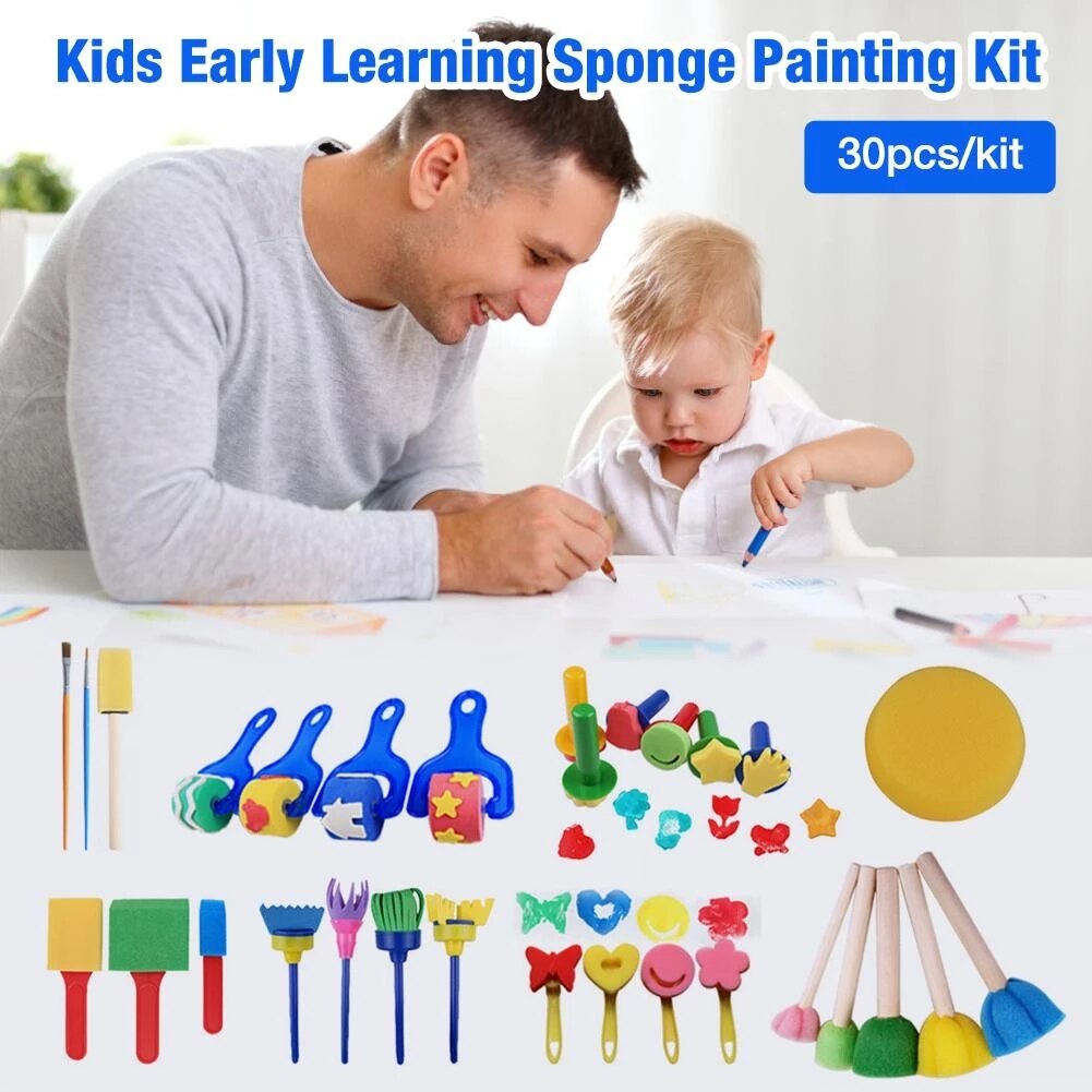 Kids Early Learning Sponge Painting Kit Child Earl... – Grandado