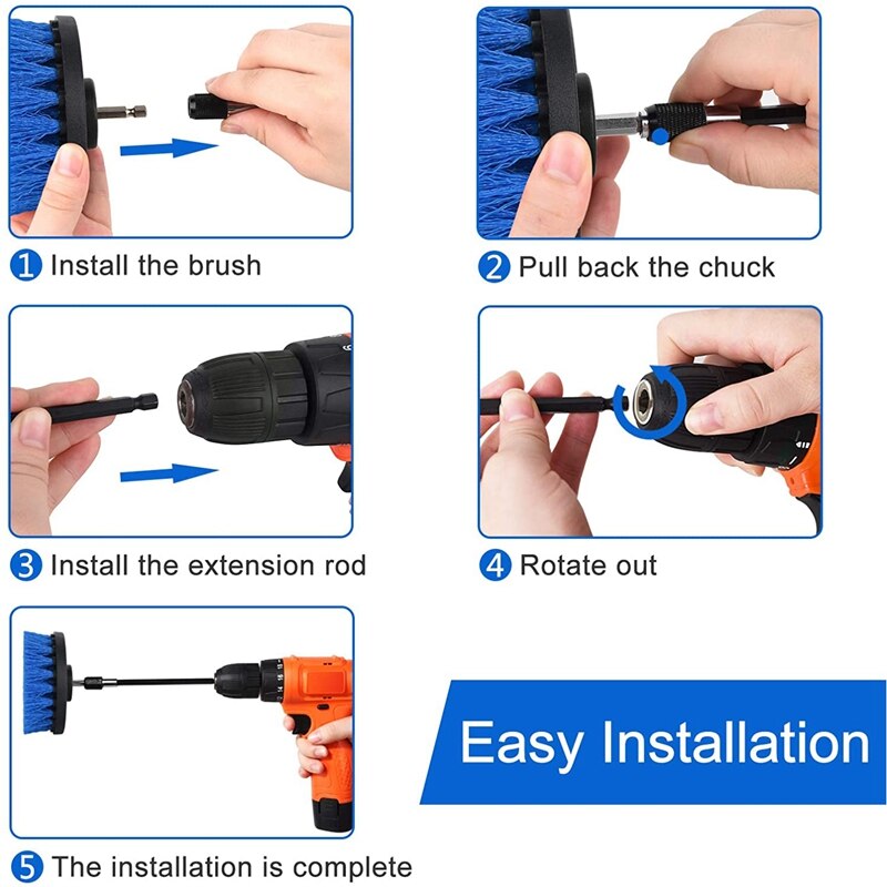 6PCS Brush Accessory Drill Bits, Rotating Gas Wash... – Grandado
