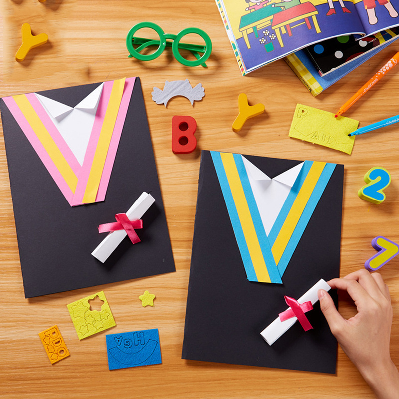 Handmade Graduation Dress Card DIY Craft Material ... – Grandado