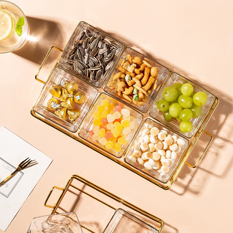 Phnom Penh Grid Snack Tray Candy Nuts Seeds Plate ... – Vicedeal