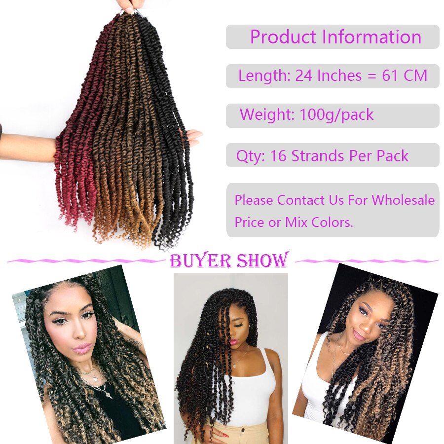 Aigemei Crochet Braiding Hair Pre-Passion Twist Br... – Grandado