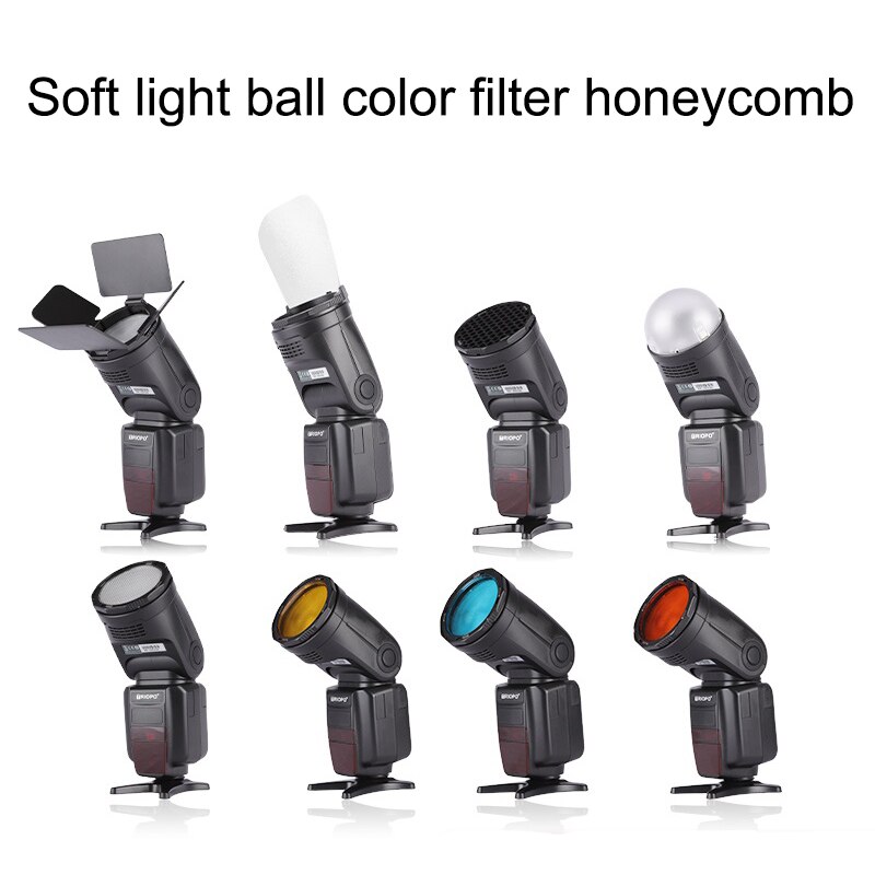 TRIOPO R1 5 Color Filter Barn Door Snoot Reflector... – Grandado