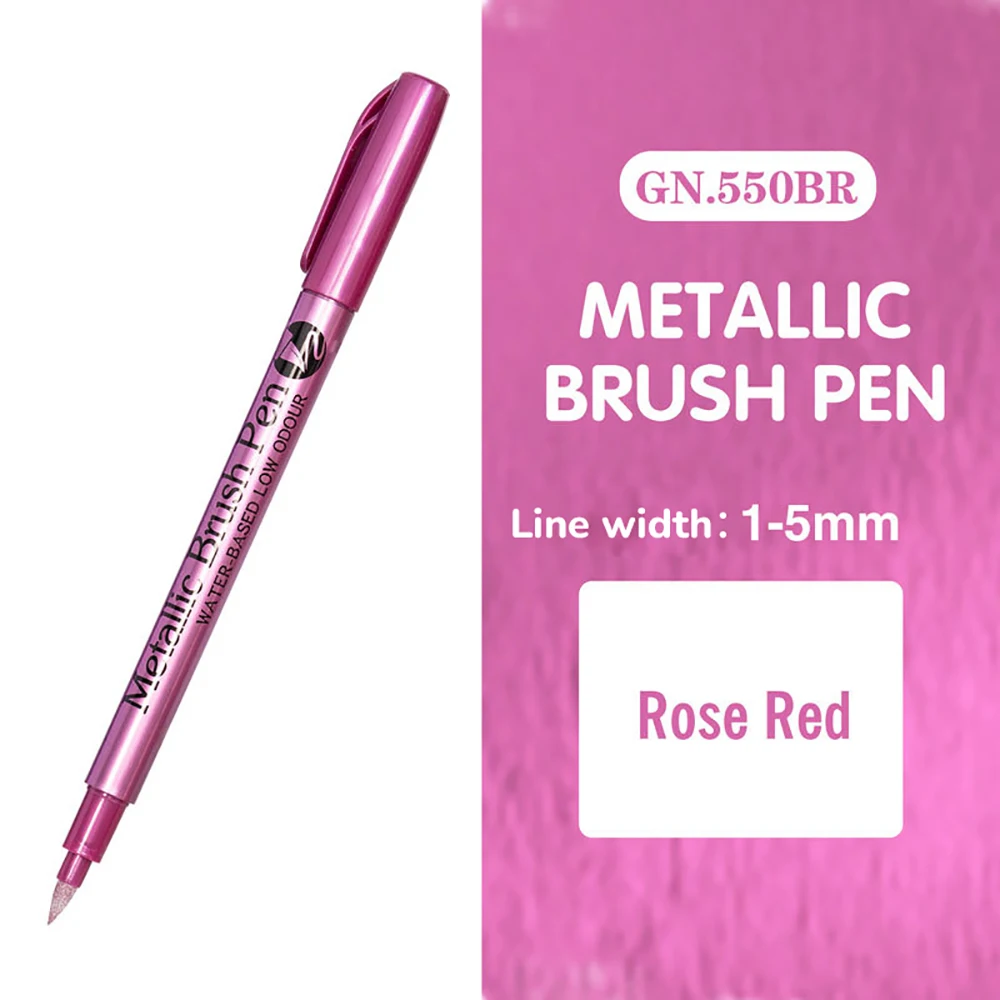 12 Colors Metallic Markers Pens colors Paint Pens ... – Grandado