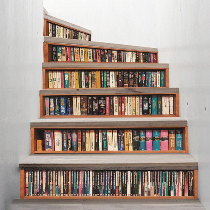 6pcs 3D Book Staircase Stair Riser Floor Sticker S... – Grandado