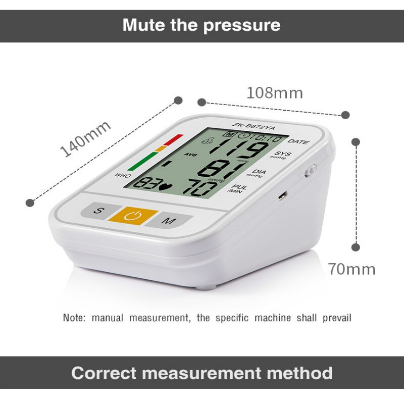 Portable Household Arm Band Type Sphygmomanometer ... – Grandado