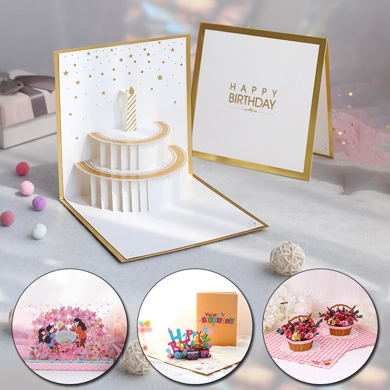 3D Pop UP Happy Birthday Greeting Invitation Cards... – Grandado