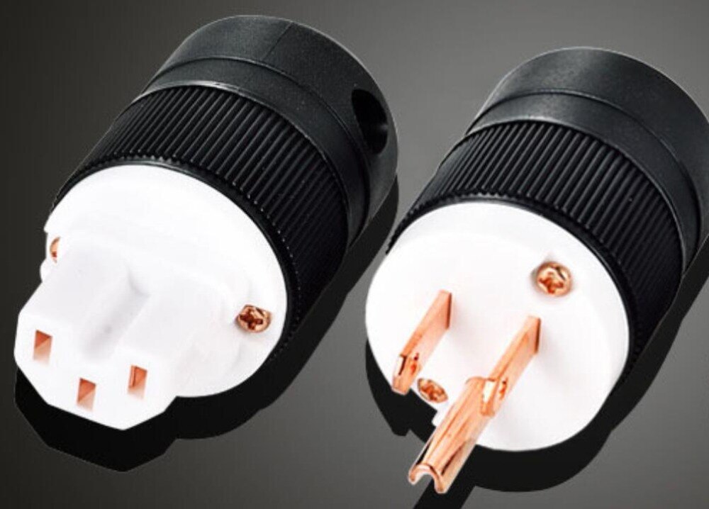 Hifi Audio Paar Stekker Rood Koper Hifi Us Power P... – Vicedeal