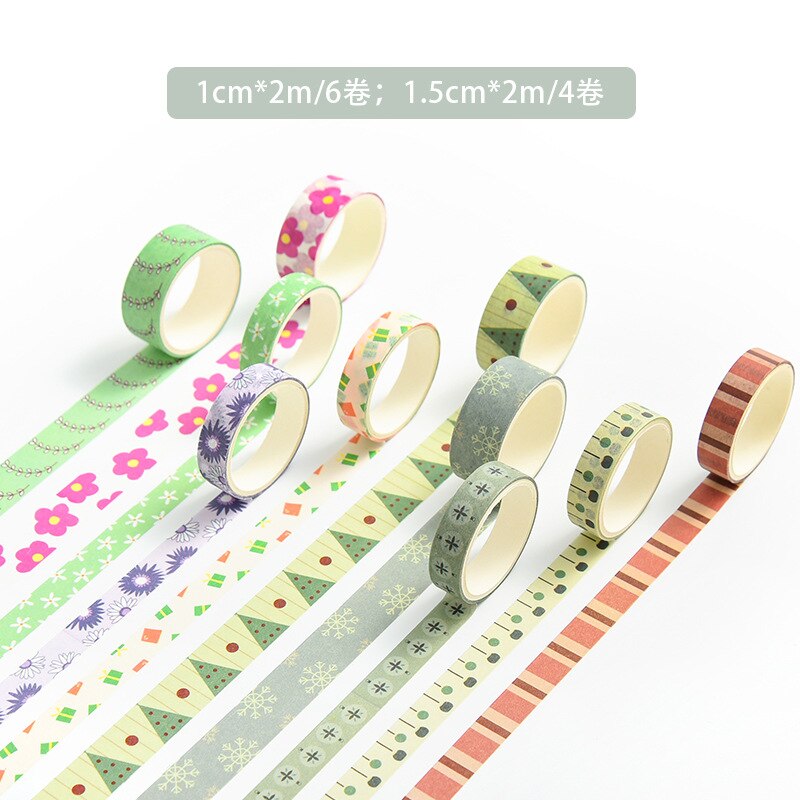 10 roll/set washi tape adhesiva masking tape washi... – Vicedeal