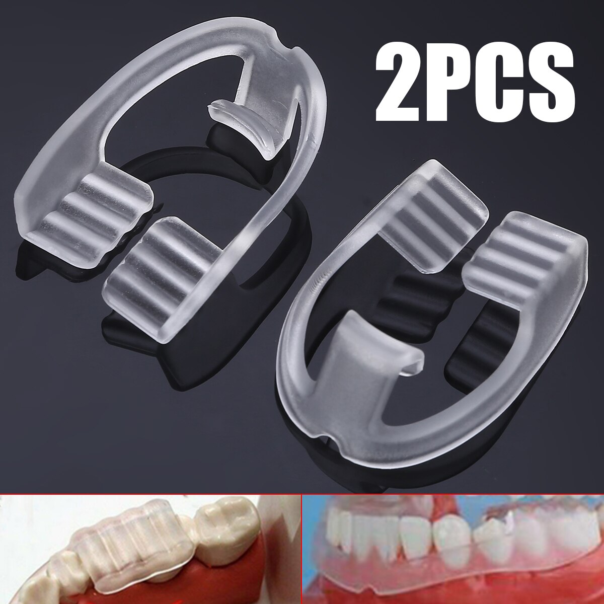 2pcs Dental Mouth Guard Bruxism Splint Teeth Grind... – Grandado