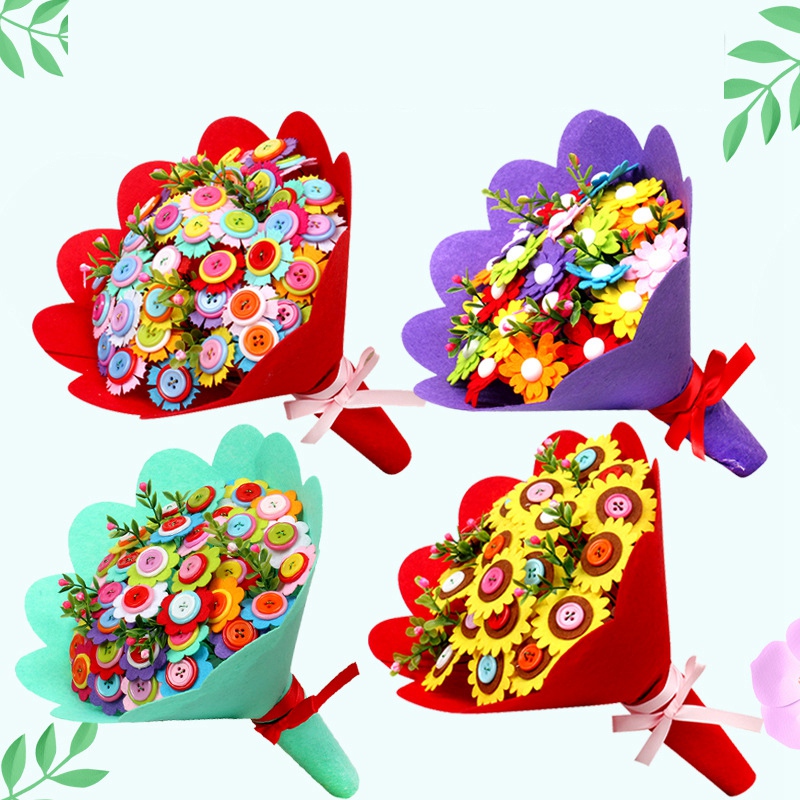 DIY Bouquet For Children Crafts Kids Flower Kinder... – Grandado