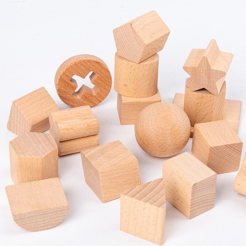 17 Holes Wooden Shape Matching Sorter Cognitive Ea... – Vicedeal
