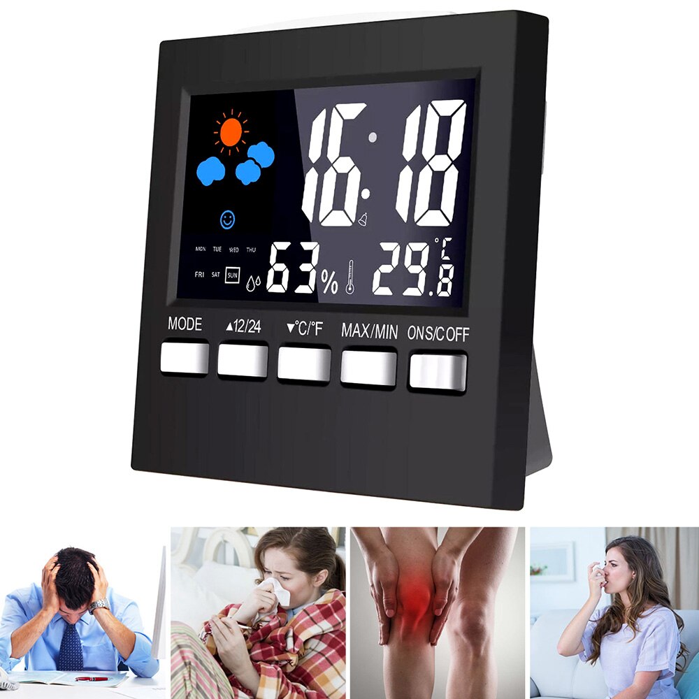 Reloj despertador de mesa FUNCIÓN DE Snooze 12/24 ... – Grandado