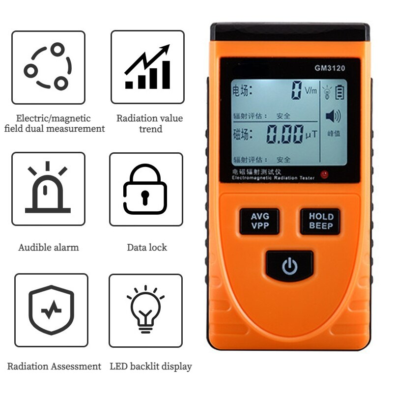 Electromagnetic Radiation Detector Meter Dosimeter... – Vicedeal