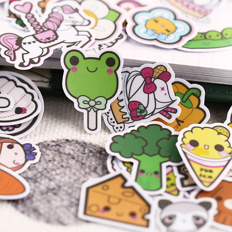 51Pcs Leuke Groente Bloem Collectie Stickers Diy L... – Vicedeal