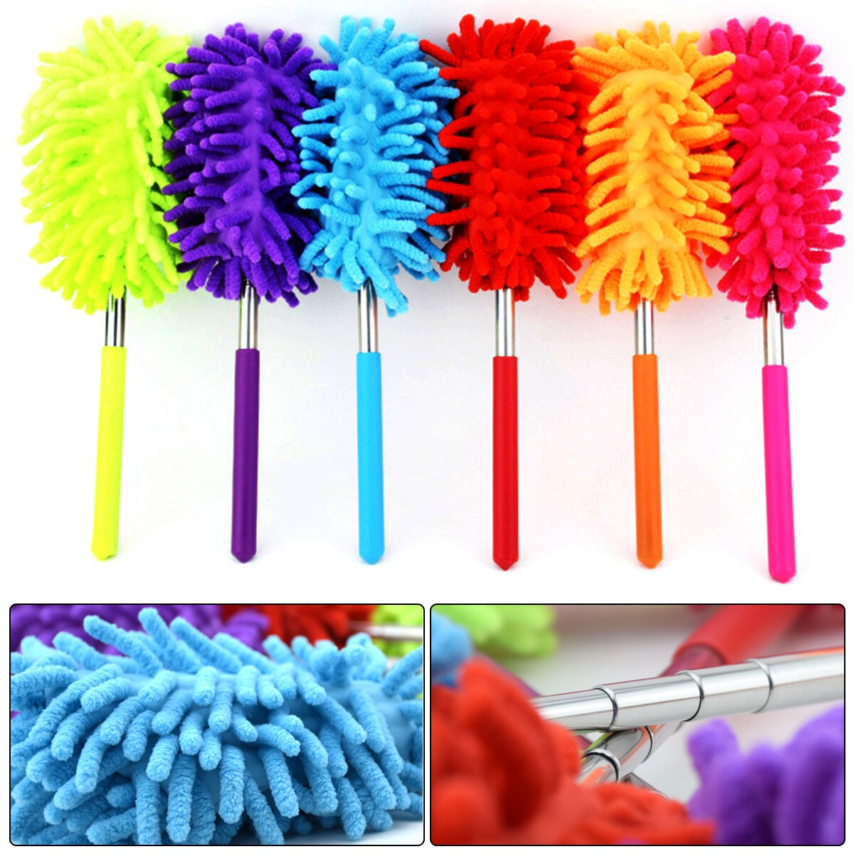 Extendable Telescopic Microfibre Duster Cleaning B... – Vicedeal
