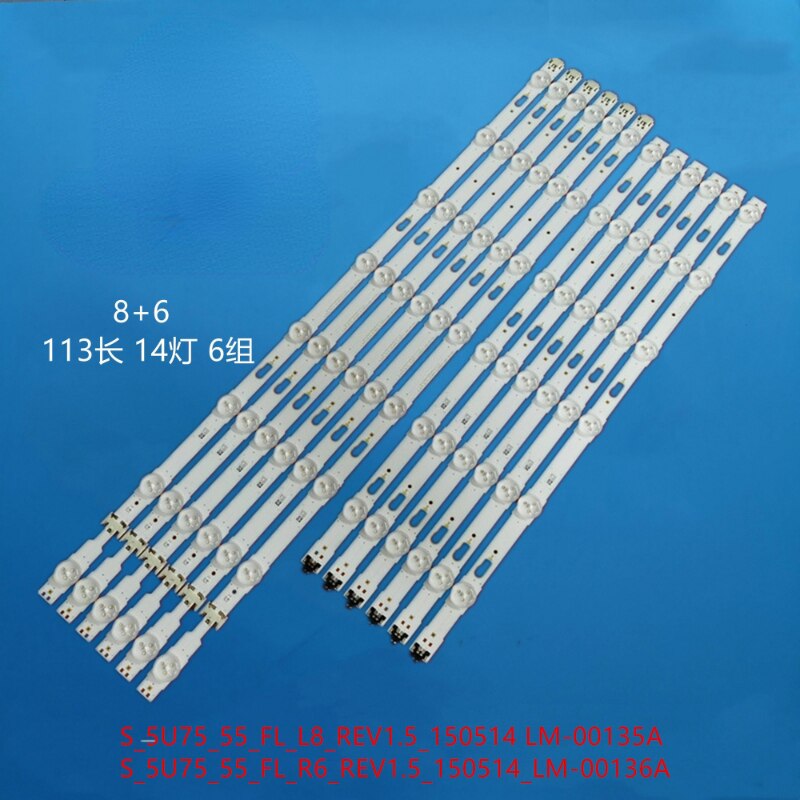 12pcs LED strip For Sam sung UE55JU6410 UE55MU6120... – Grandado