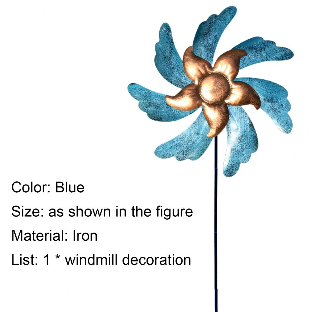 Iron Windmill Colorful Weather Resistant Waterproo... – Grandado