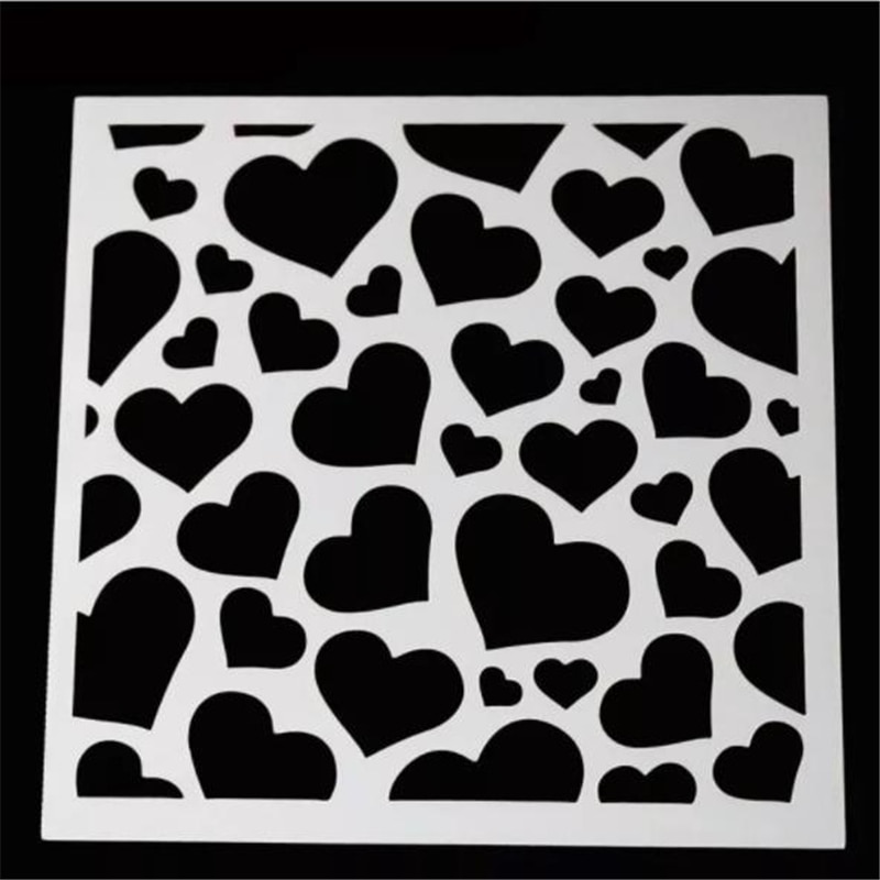 Plastic Heart-shaped Craft Layering Stencils For W... – Vicedeal