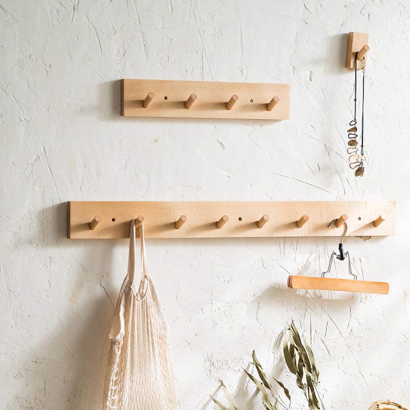 Hout Nordic Stijl Stevige Haak Deur Hanger Muur Op... – Vicedeal