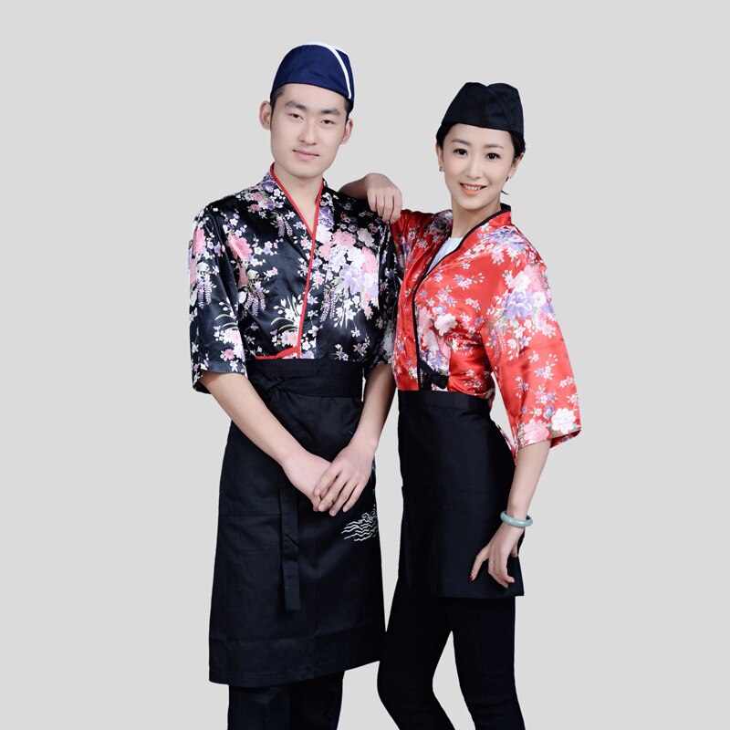 Japanese Style Chef Cooking Uniforms Printed Half ... – Vicedeal