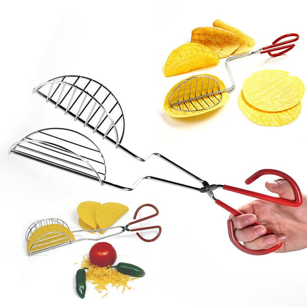 Taco shell maker press tortilla fritös tång pläter... – Vicedeal