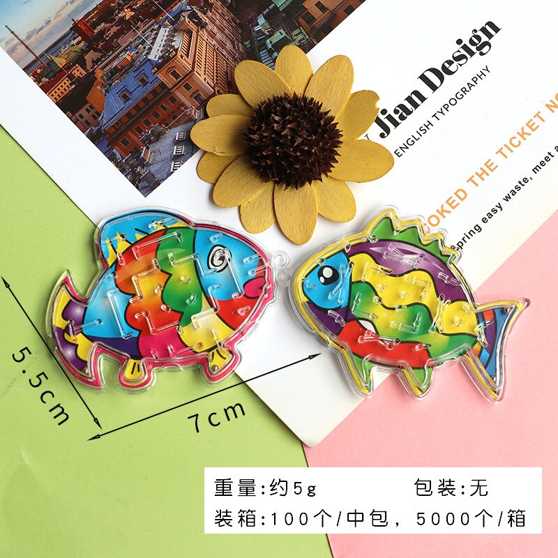 3D Maze Puzzle Board Games Animal Smiley Steel Bal... – Grandado