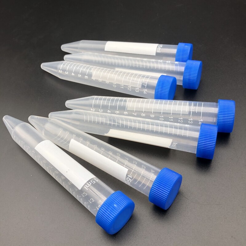 100pcs/lot 15ml Plastic centrifuge tube V-bottomed... – Grandado