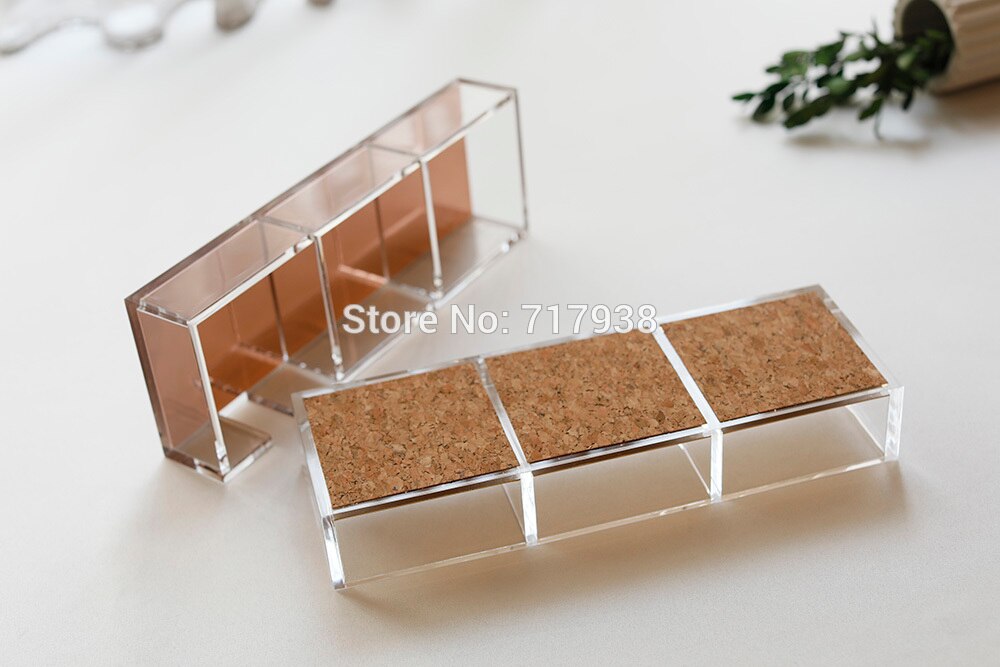 acrylic notes box transparent transparent metal la... – Grandado