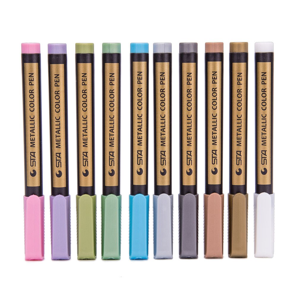 10 Pcs Assorted Colored Metallic Permanent Paint M... – Vicedeal