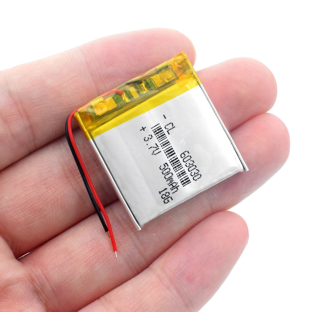 500 mah 3.7v oppladbart batteri 603030 li polymer ... – Vicedeal
