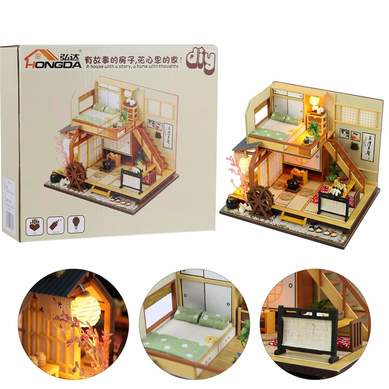 1 Set Japanese Style DIY House Villa Handmade Wood... – Vicedeal