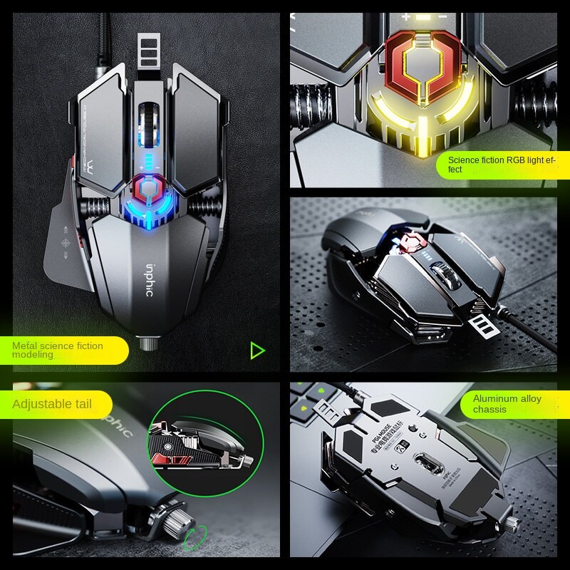 Wired Mechanical Gaming Mouse for Computer Pc Game... – Vicedeal