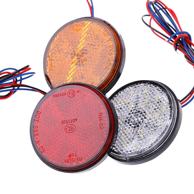 1 Pcs Motorcycle Led Reflector Ronde 24 Led Brake ... – Vicedeal