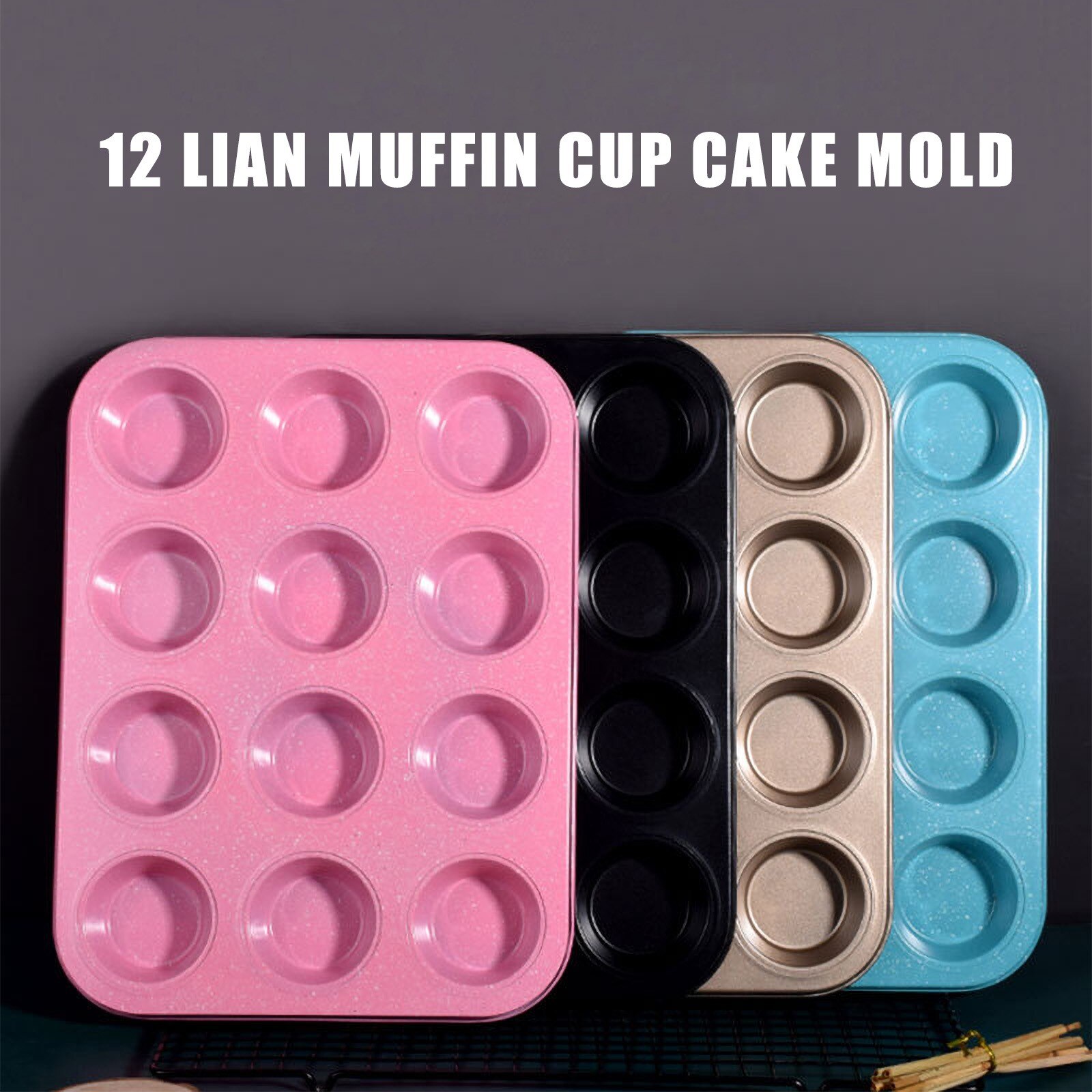 40# Non-Stick 12 Cup Muffin and Cupcake Pan Steel ... – Grandado