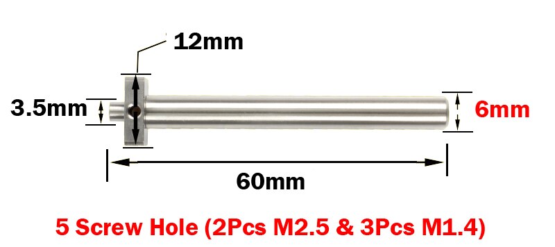 6mm 8mm Shank Outer Diameter M1.4 M2.5 Thread Five... – Grandado