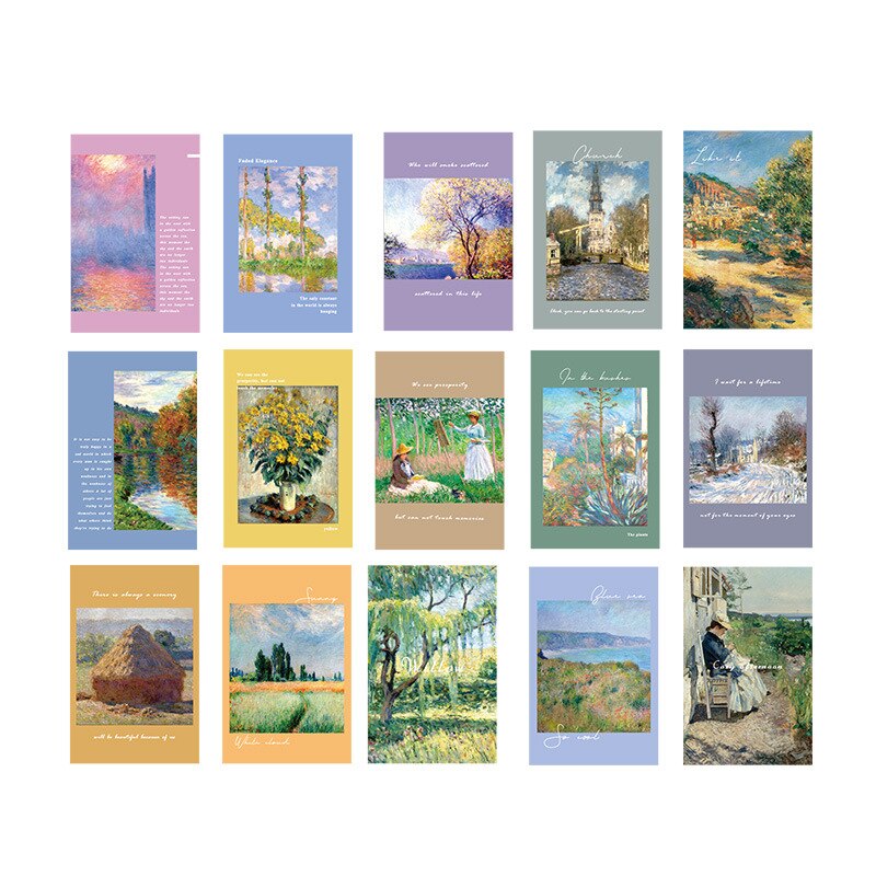 15 Vellen Retro Beroemde Schilderij Postkaart Ins ... – Grandado