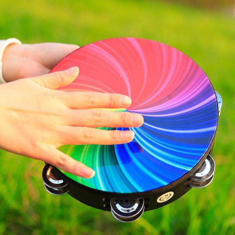 8 zoll Hand Tamburin Trommel Glocke Orff Percussio... – Vicedeal