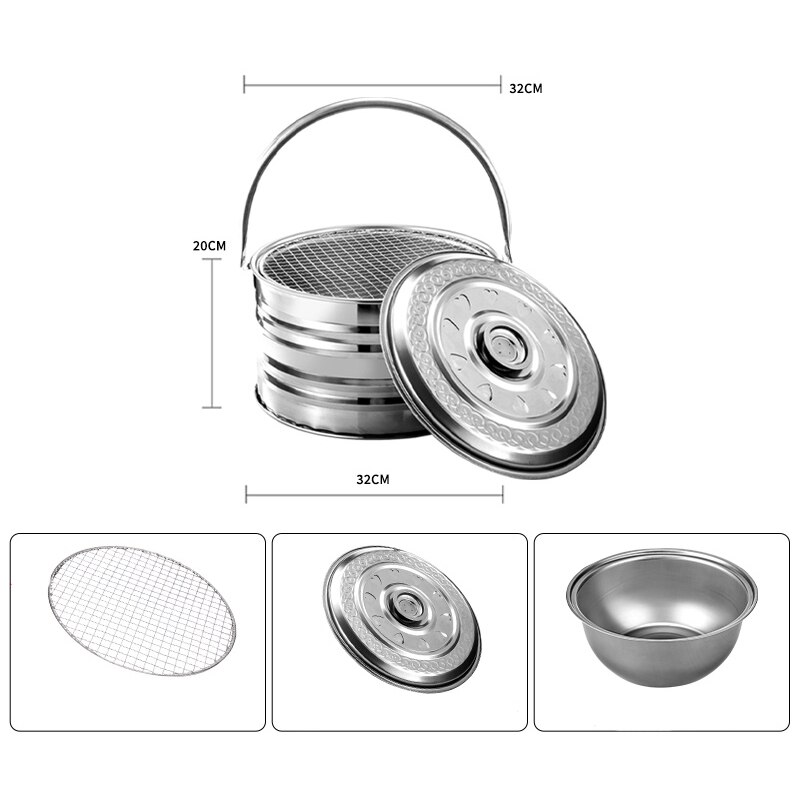 GIEMZA BBQ Grilled Brazier Pot Warm Tool Stove Bar... – Grandado