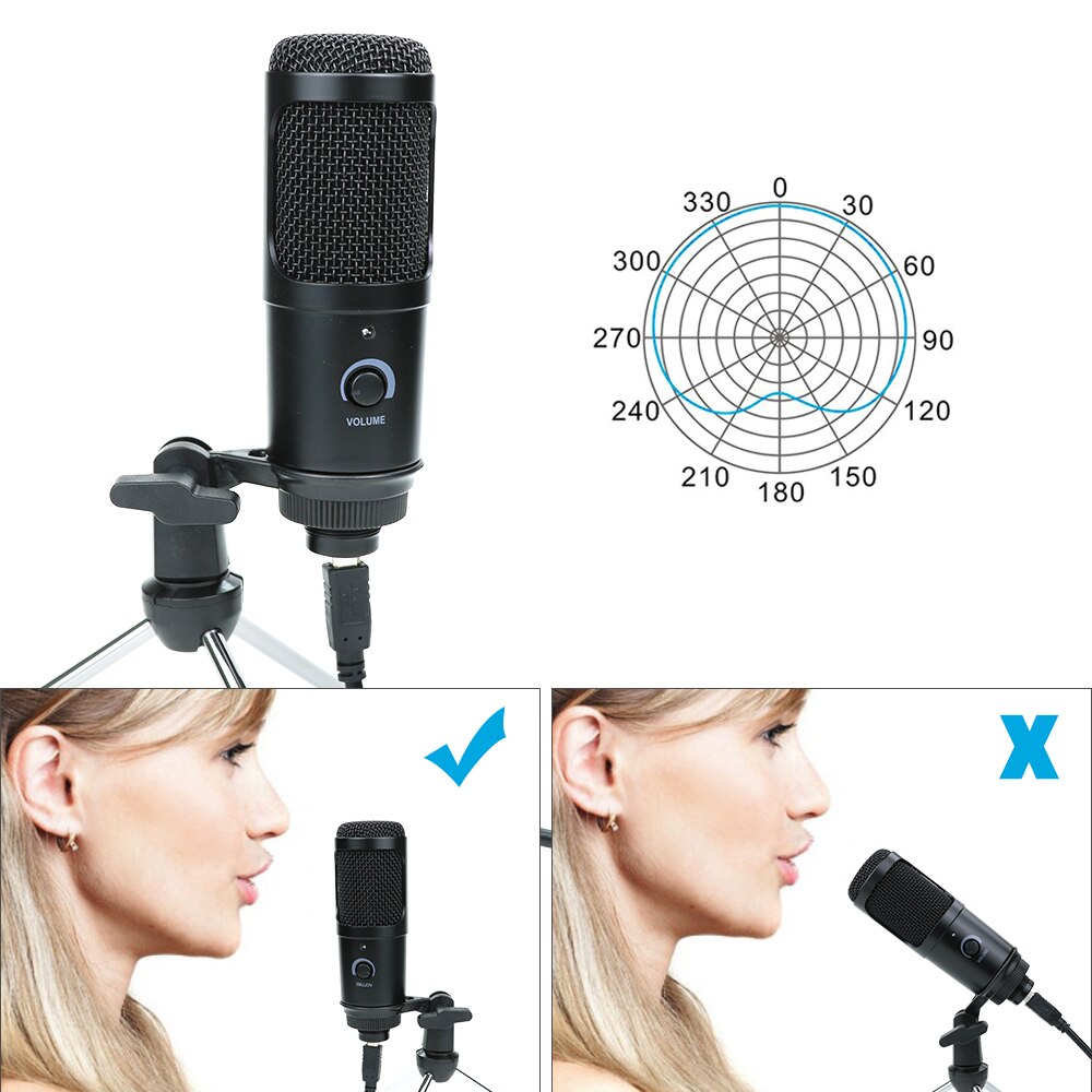USB Condenser Microphone Voice Recording Mic For P... – Grandado