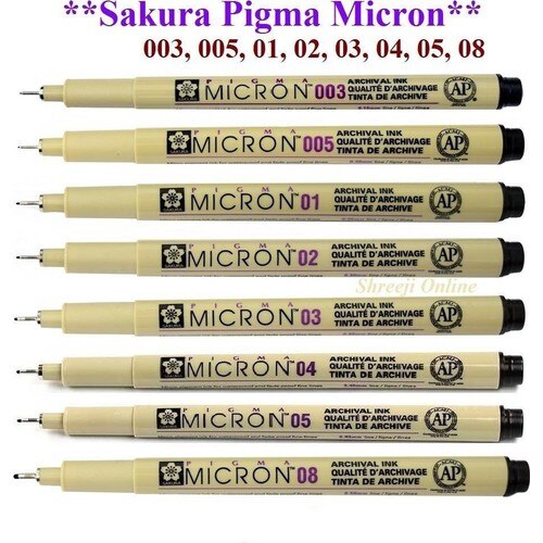 Sakura Pigma Micron Technical Drawing Pen 8'Li Set – Grandado