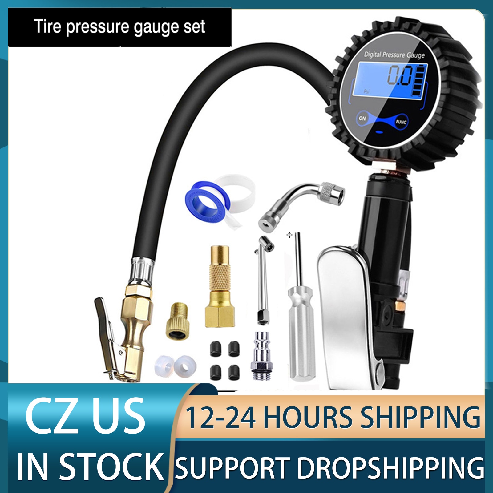 200 Psi Digitale Band Opblazen Gun Met Manometer V... – Grandado