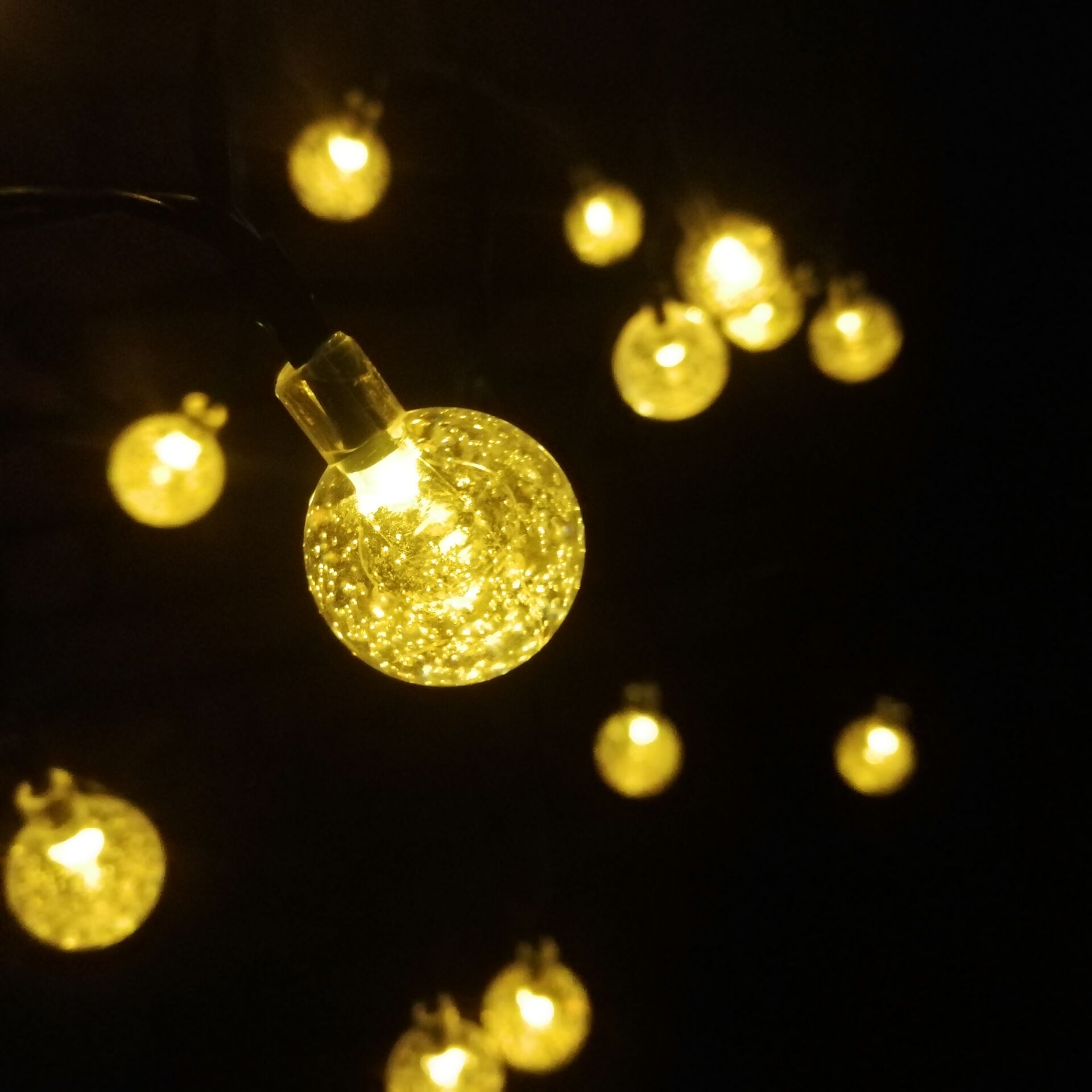 LED Fairy Lights Crystal Ball Garland Solar Garden... – Grandado