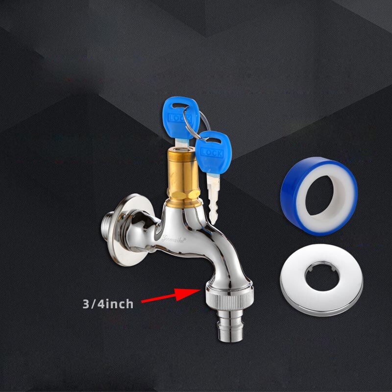 Anti-theft brass faucet with lock key faucets with... – Grandado