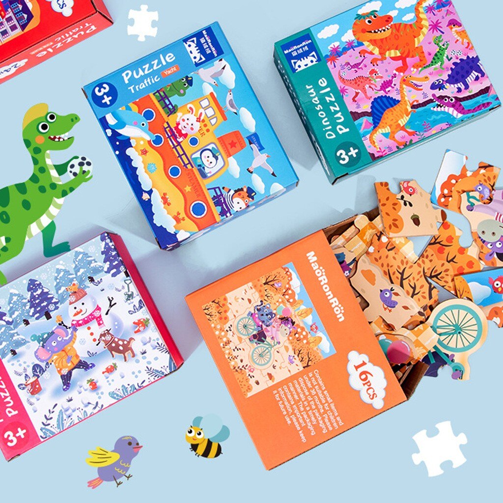 1Set Kinderen Puzzel Vier In Een Vroegschoolse Puz... – Vicedeal