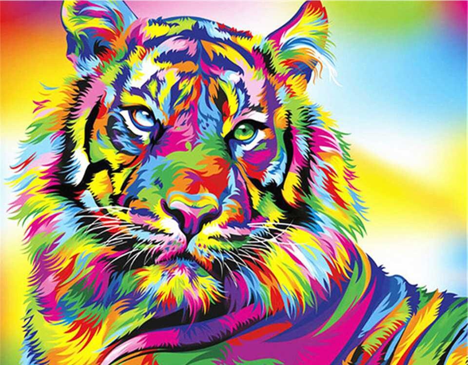 HUACAN Painting By Numbers Animal Drawing On Canva... – Grandado