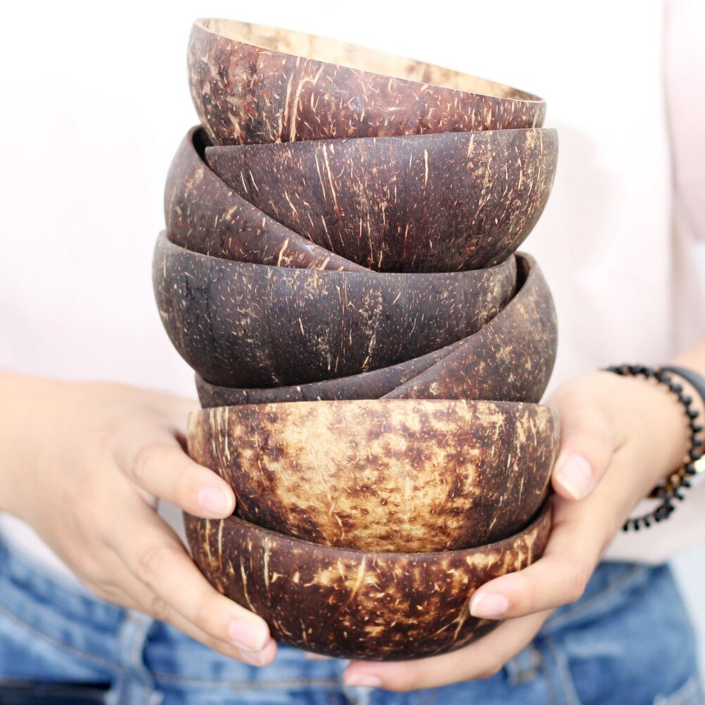 Natuurlijke Kokosnoot Kom Salade Noten Kokosnoot K... – Vicedeal