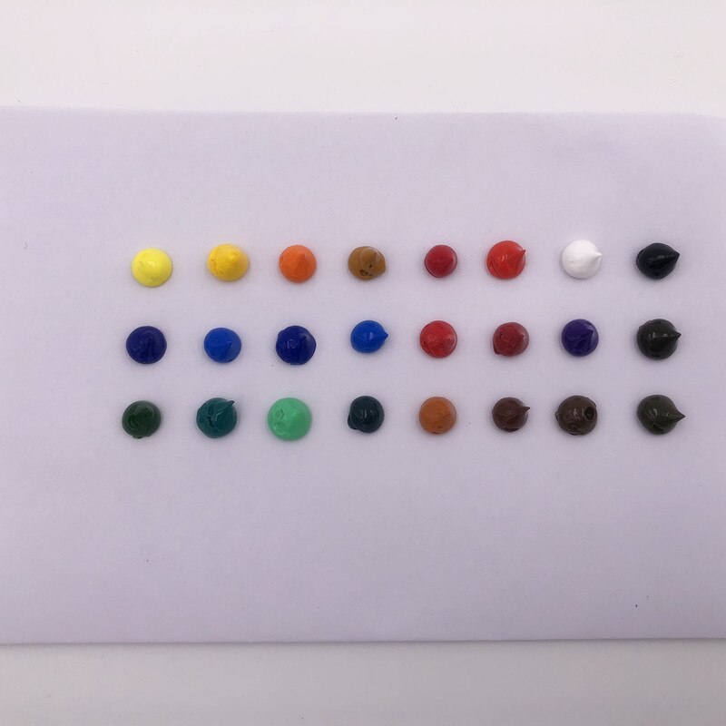 24 Colors Acrylic Paint 12ml Tubes Drawing Paintin... – Grandado
