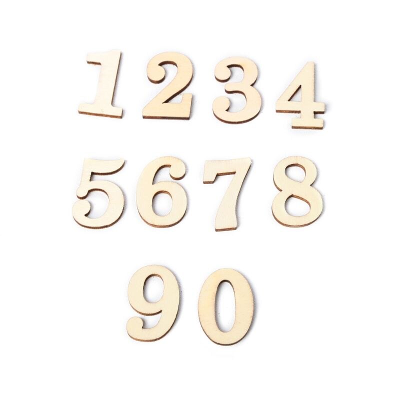 10Pcs DIY Wooden Numbers 0 to 9 Decorative Sign Bo... – Grandado